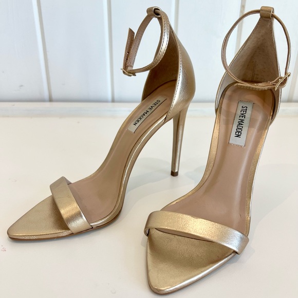 Steve Madden | Shoes | Steve Madden Gold Heels | Poshmark